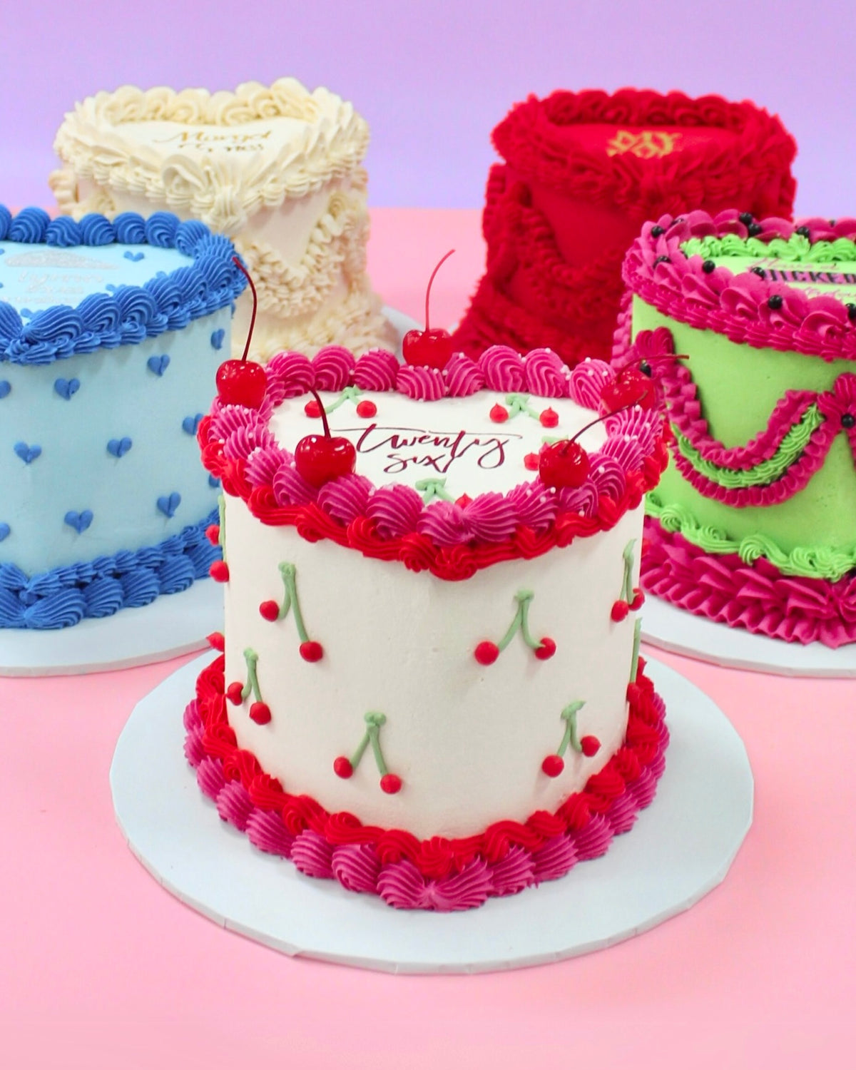 Lambeth Cake - Piped Cherries | Love Lily Cakes