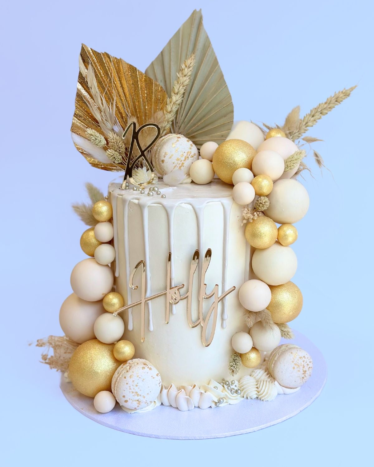 Deluxe Gold & Cream Cake | Love Lily Cakes