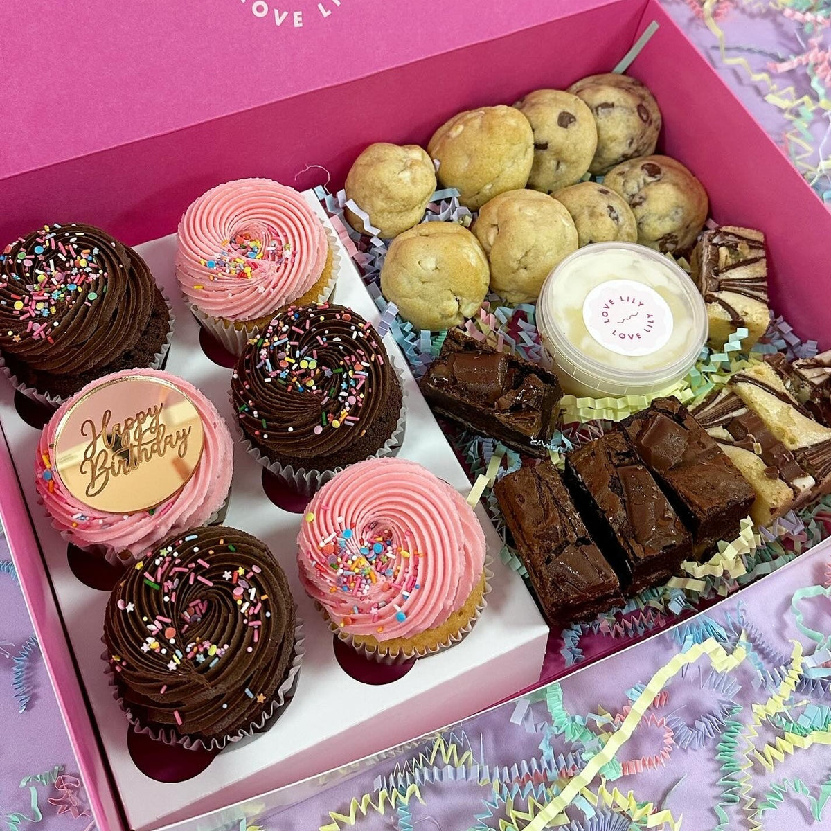 Happy Birthday Cupcake & Dipping Box | Love Lily Cakes