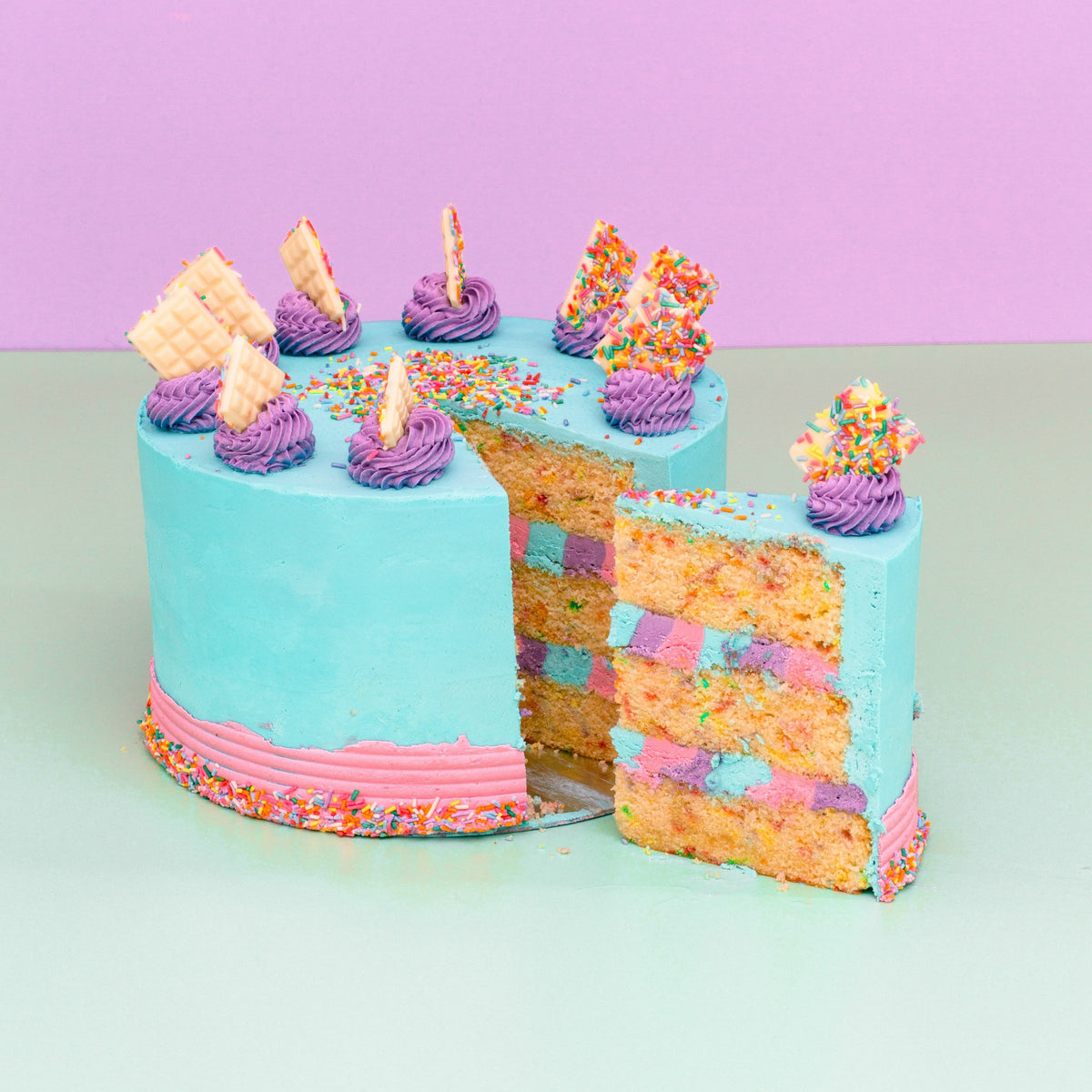 Funfetti Cake - Blue | Love Lily Cakes